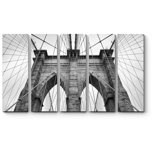 Модульная картина Строгость цвета, Бруклинский мост 90x54