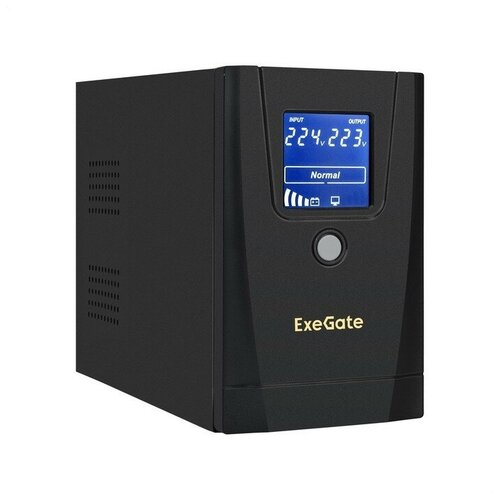 Exegate EX292787RUS ИБП ExeGate SpecialPro Smart LLB-1000. LCD. AVR.1SH.2C13 (1000VA/550W, LCD, AVR, 1*Schuko+2*C13, металлический корпус, Black)