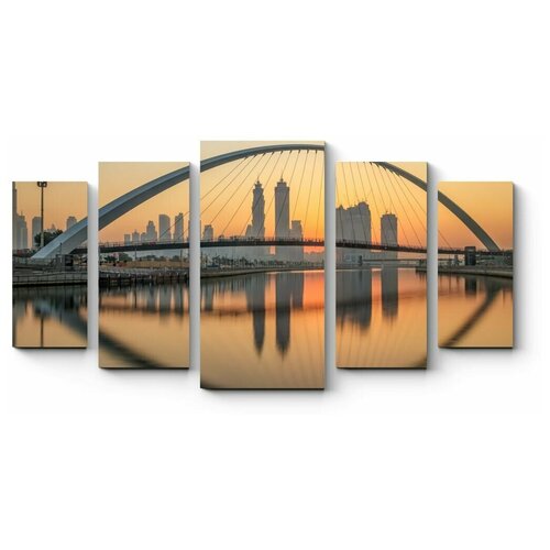 Модульная картина Панорама Дубая 140x77