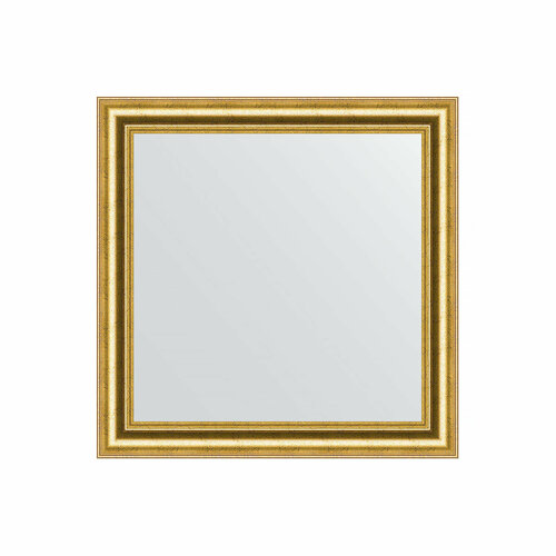 Зеркало настенное EVOFORM в багетной раме состаренное золото, 66х66 см, для гостиной, прихожей, кабинета, спальни и ванной комнаты, BY 0786