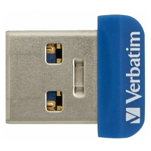 Флешка Verbatim Store 'n' Stay NANO USB 3.0 64 ГБ, синий