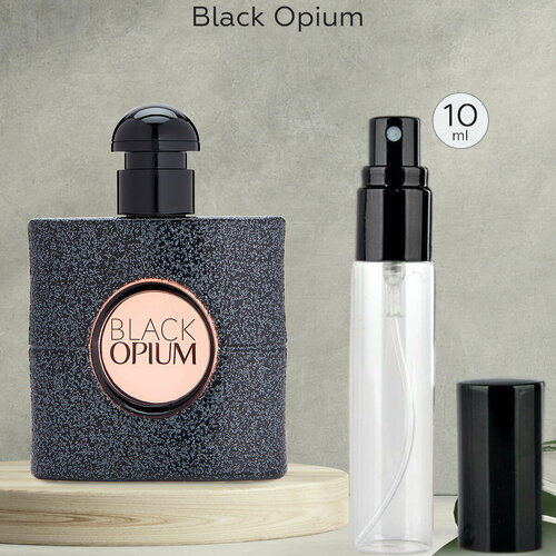 Gratus Parfum Black Opium духи женские масляные 10 мл (спрей) + подарок