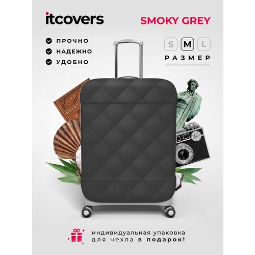 Чехол для чемодана itcovers, 80 л, размер M, серый, черный