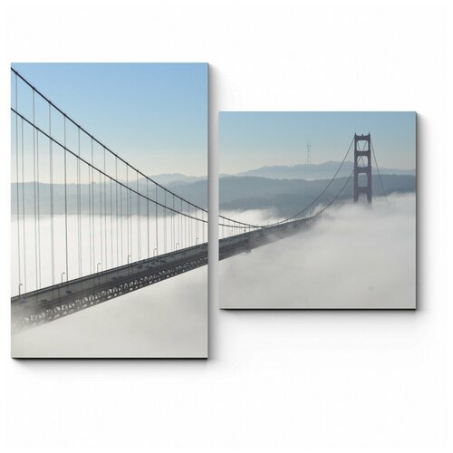 Модульная картина Туман над мостом "Золотые ворота" 150x113