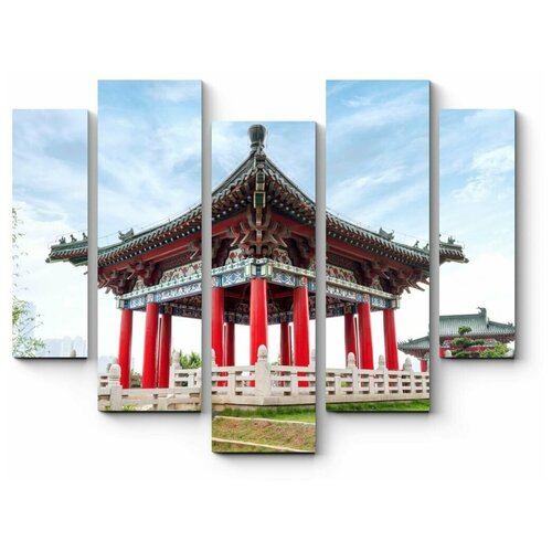 Модульная картина древняя китайская архитектура201x163