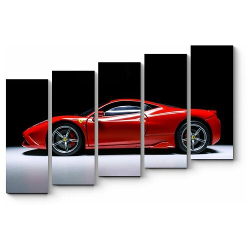 Модульная картина Ferrari 458 красная110x77