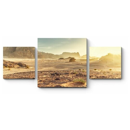 Модульная картина Освещенная солнцем пустыня 70x30