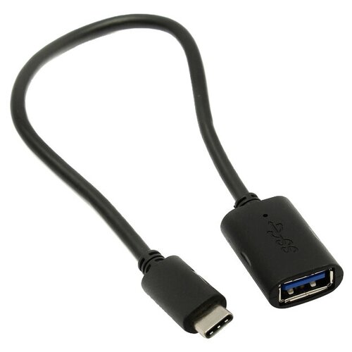 Переходник/адаптер VCOM USB - USB Type-C (CU409), 0.22 м, 1 шт., черный