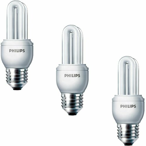 Лампа энергосберегающая Philips Genie Esaver 8yr 5w 827 E27 / 3 штуки