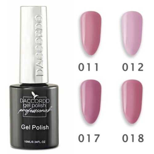 DACCORDO Gel Polish/Гель-лак/Набор 4 шт