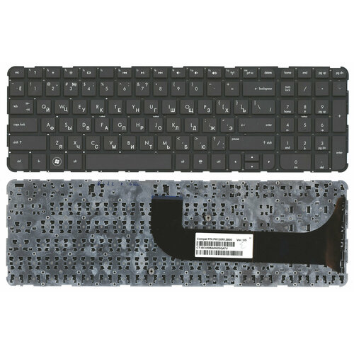 Клавиатура для ноутбука HP 690534-001 черная без рамки