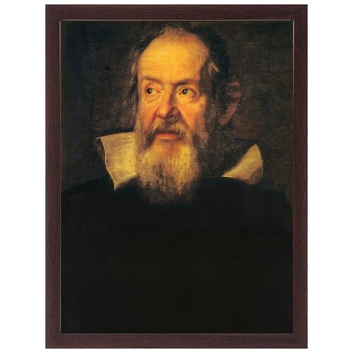 Портрет Галилея Галилео, в рамке, печать на фотобумаге 30х40 см.