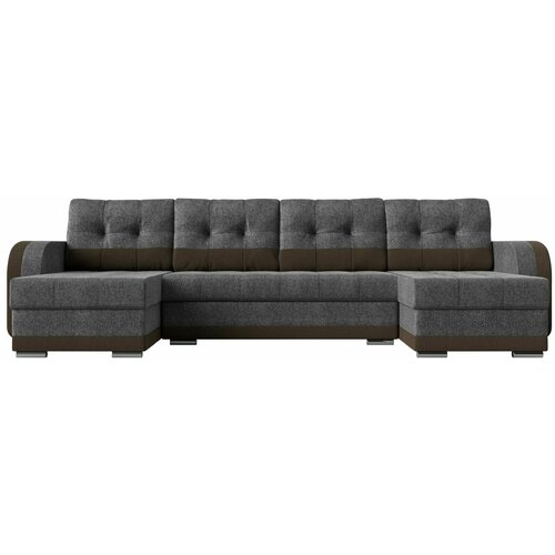 П-образный диван Марсель, серый; коричневый