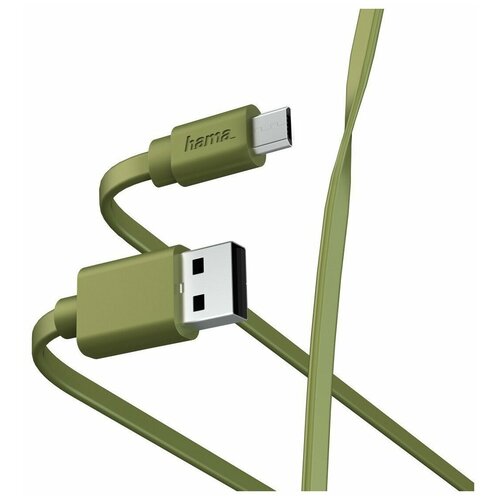 Кабель Hama 00187228 microUSB (m) USB A(m) 1м зеленый