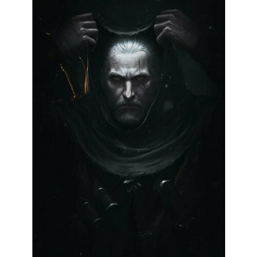 Плакат, постер на холсте Witcher 3: Wild Hunt/Ведьмак 3: Дикая Охота/игровые/игра/компьютерные герои персонажи. Размер 21 х 30 см