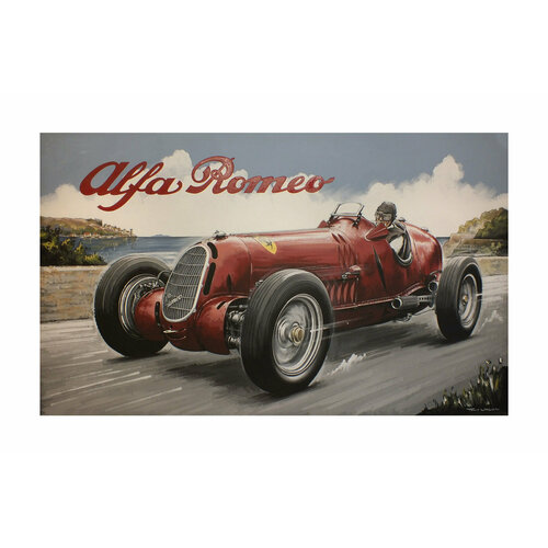 Плакат, постер на бумаге Alfa Romeo. Размер 42 х 60 см