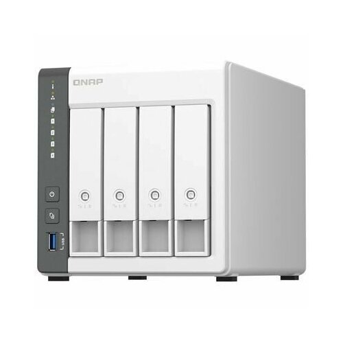 Сетевое хранилище QNAP SMB NAS 4 HDD trays. ARM 4-core Cortex-A55 2.0GHz, ram 4 GB (max), 1x1GbE, 1x2.5GbE, 2xUSB 2.0 port,1xUSB 3.2 Gen 1