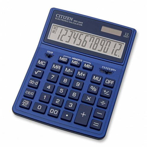 Калькулятор бухгалтерский CITIZEN SDC-444X, синий