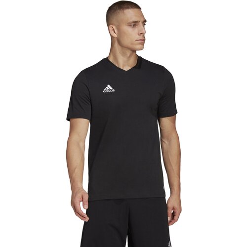 Футболка спортивная adidas Футболка хлопковая Adidas Entrada22 Tee HC0448, размер M, черный