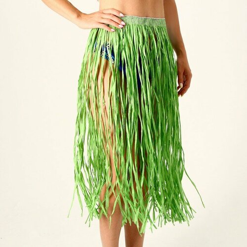 Гавайская юбка, 80 см, цвет зеленый