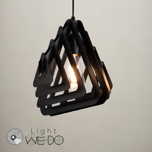 Светильник подвесной деревянный черный WEDO LIGHT