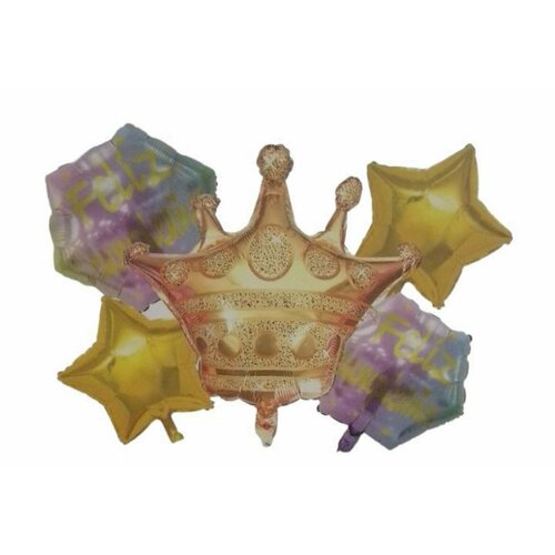 Набор фольгированных воздушных шаров /Воздушные шары "Корона"