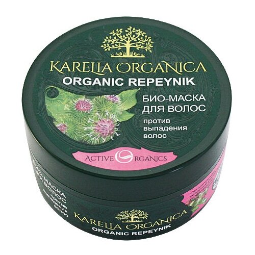 Karelia Organica Био-маска для волос «Organic Repeynik» против выпадения волос, 220 г, 220 мл, банка