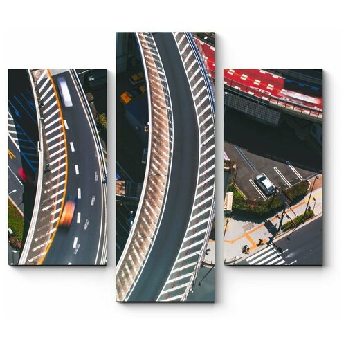 Модульная картина Надземные дороги Токио120x108