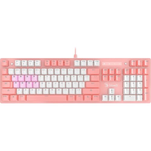 Клавиатура A4Tech Bloody B800 Dual Color USB розовый/белый