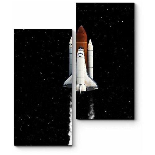 Модульная картина Взлёт космического шаттла 50x63