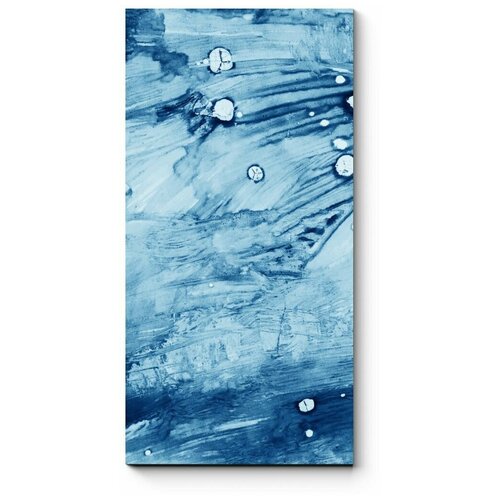 Модульная картина Брызги синей краски 40x80
