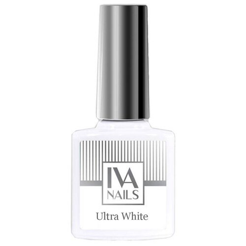 IVA Nails Гель-лак Black/White, 8 мл, Ultra White