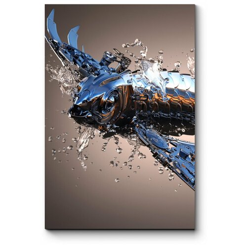 Модульная картина Стальная рыбка 100x150