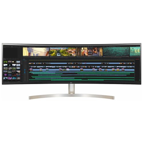 49" Монитор LG 49WL95C-WE, 5120x1440, 144 Гц, CN, черный/белый/золотистый