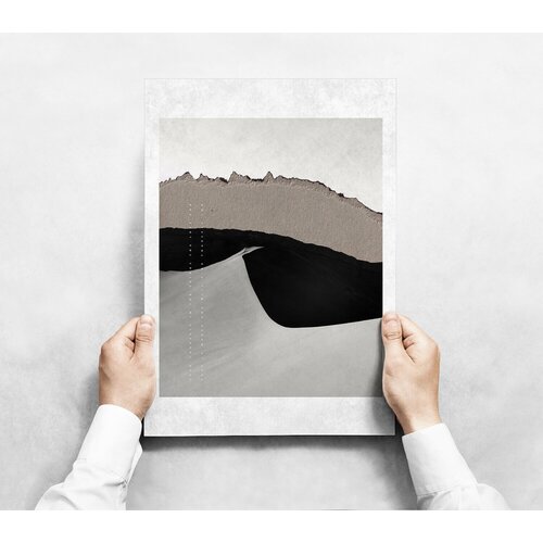 Плакат "Абстракция" / Интерьерный постер формата А3 (30х42 см) c черной рамкой