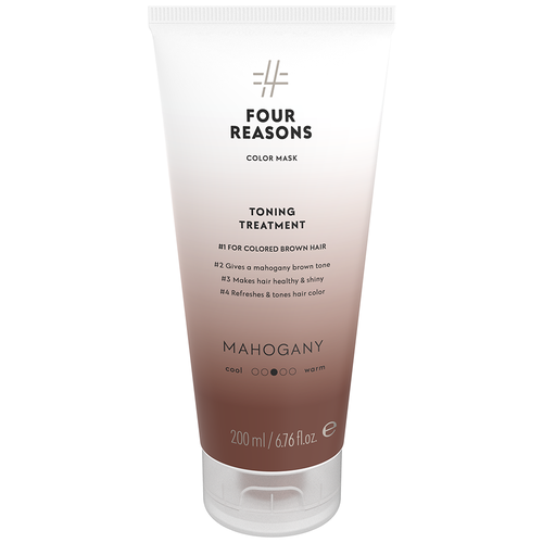 Four Reasons Тонирующая маска для поддержания цвета окрашенных волос Toning Treatment Mahogany, 350 г, 200 мл