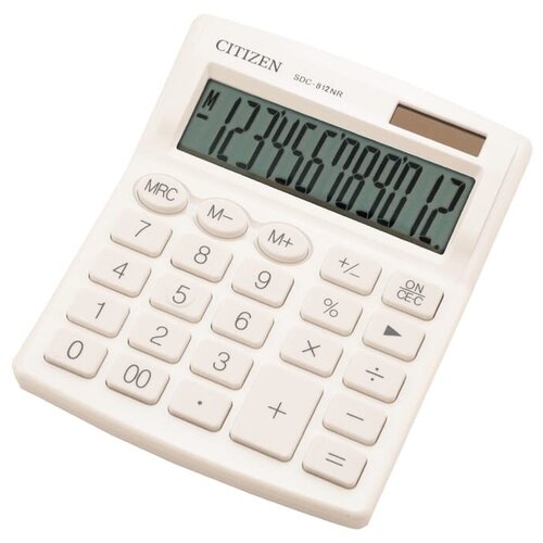 Калькулятор бухгалтерский CITIZEN SDC-812NR, белый