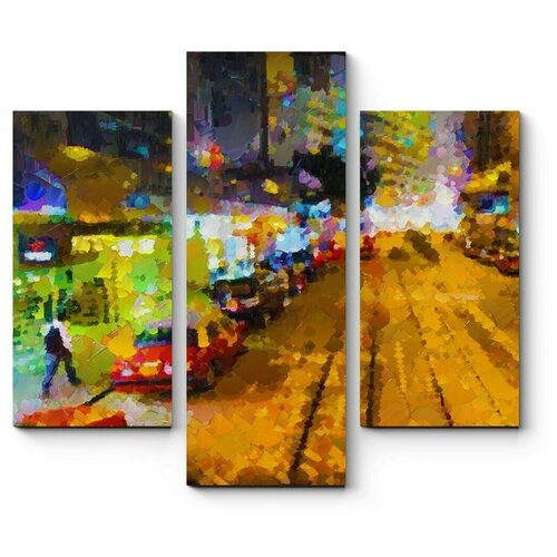 Модульная картина На улицах Гонконга 120x108
