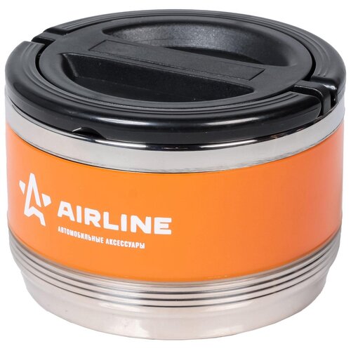 Термос для еды AIRLINE IT-T-01, 0.7 л, оранжевый/черный
