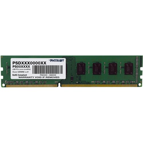 Оперативная память Patriot Memory SL 4 ГБ DDR3 1600 МГц DIMM CL11 PSD34G160081