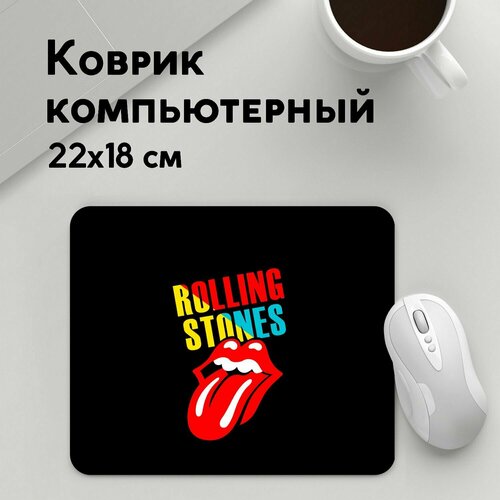 Коврик для мышки прямоугольный 220x180x3мм / Rolling Stones / Рок / Роллинг Стоунз Rolling Stones