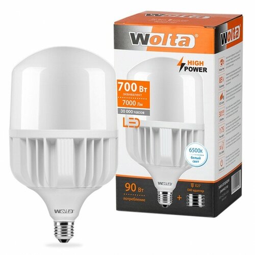 Светодиодная высокомощная лампа Wolta HP E27/E40 90W (7000Lm) 6500K 6K 244x138 25WHP90E27/40