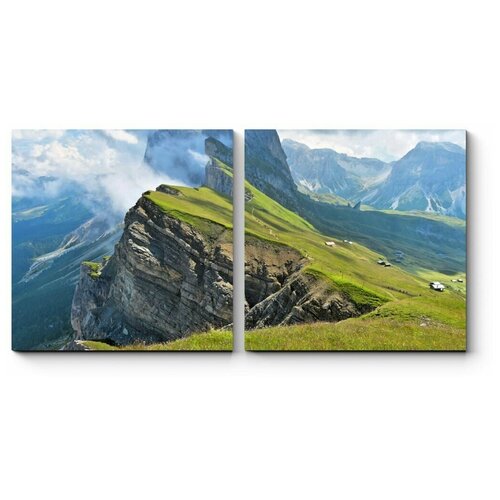 Модульная картина Итальянские Альпы 160x80