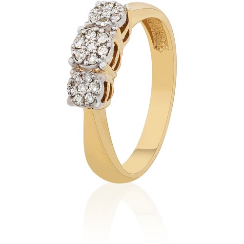 Кольцо обручальное Gatamova, золото, 585 проба, родирование, гравировка, бриллиант, размер 21, бесцветный
