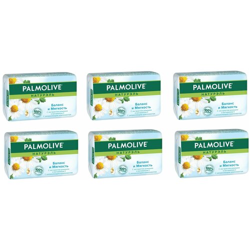 Palmolive Мыло Palmolive Баланс и мягкость (ромашка и витамин Е) 90 г FTR22532, 6 шт.