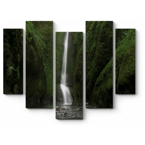 Модульная картина Водопад в сердце леса111x90
