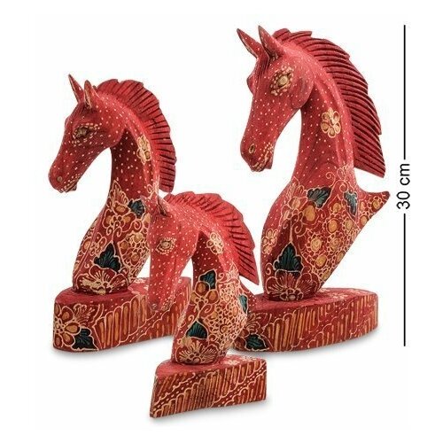 Фигурка Лошадь набор из трех 25,20,15 см (батик, о. Ява) 10-014 113-402380