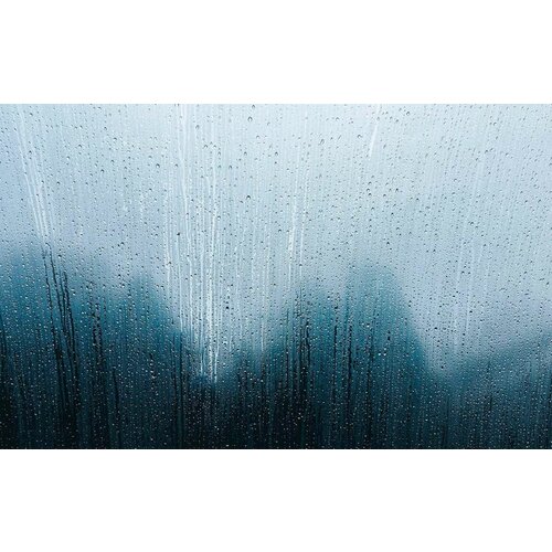 Картина на холсте 60x110 LinxOne "Стекло, капли, поверхность, мокрый" интерьерная для дома / на стену / на кухню / с подрамником