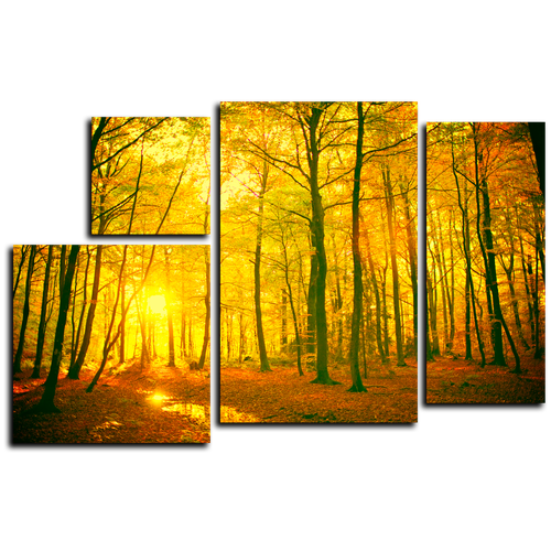 Модульная картина "Золотой лес"