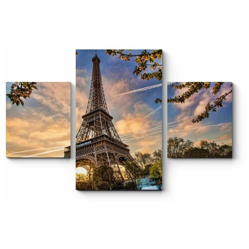 Модульная картина Цветущий Париж 170x111
